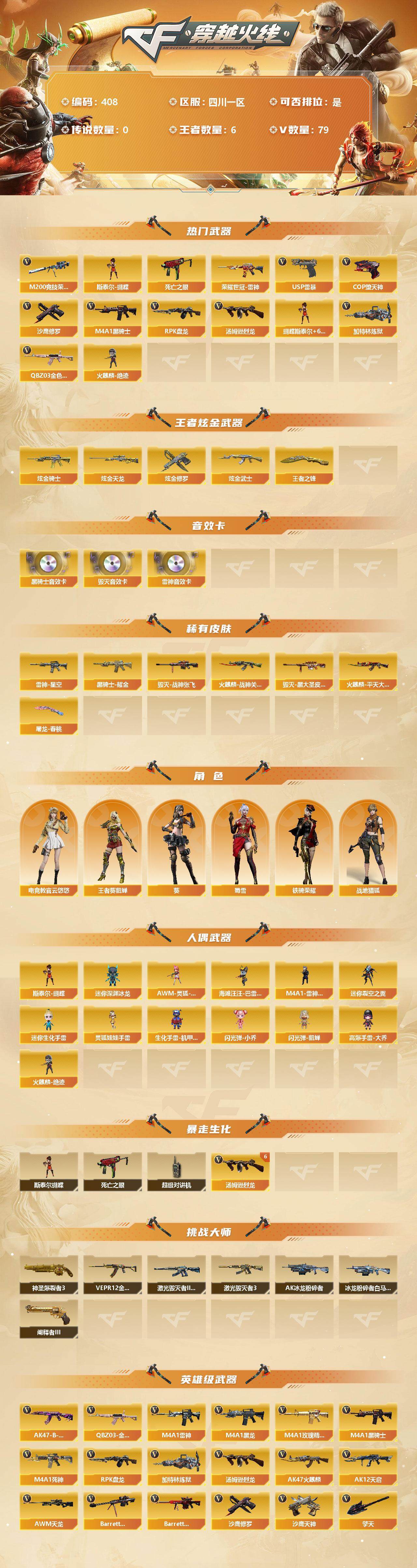 穿越火线【西部战区 四川一区】--氪金兽